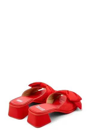 Camper Kora Bow Slide Sandal - Bright Red
