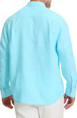 Tommy Bahama Paradise Breezer Linen Shirt - Blue Radiance