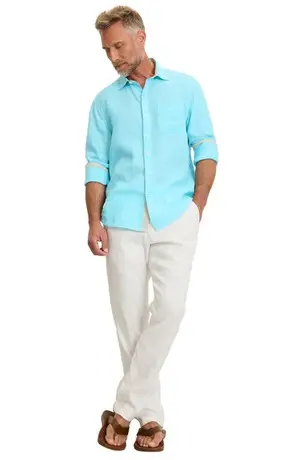 Tommy Bahama Paradise Breezer Linen Shirt - Blue Radiance