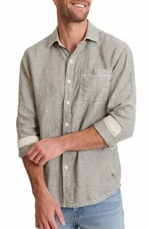 Tommy Bahama Paradise Breezer Linen Shirt Tea Leaf