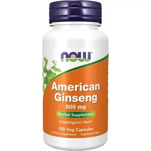 NOW FOODS American Ginseng 500mg 100 Capsules - One-color