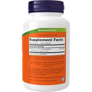 NOW FOODS Elderberry 120 Capsules