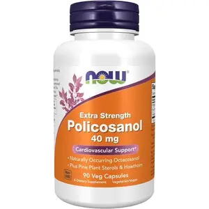 NOW FOODS Policosanol Extra Strength 90 Capsules - One-color
