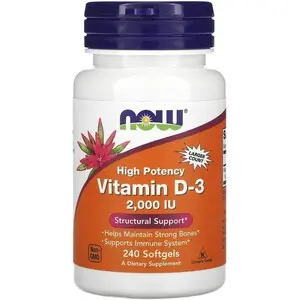 NOW FOODS Vitamin D-3 2000iu 240 Softgels - One-color