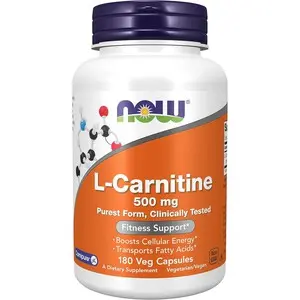 NOW FOODS L-carnitine 500mg 180 Capsules - One-color