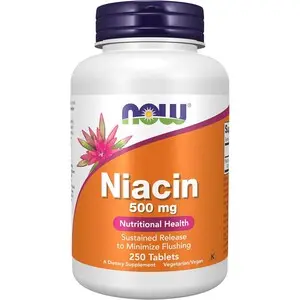 NOW FOODS Niacin 500mg 250 Tablets - One-color