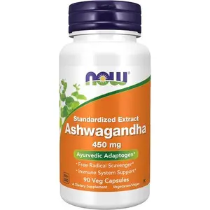 NOW FOODS Ashwagandha Extract 450mg 90 Capsules - One-color