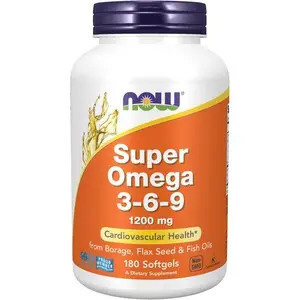 NOW FOODS Super Omega 3-6-9 1200mg 180 Softgels - One-color