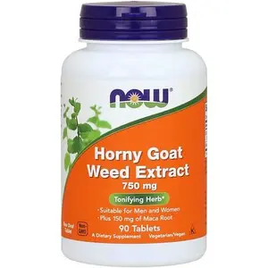NOW FOODS Horny Goat Weed Extract 750mg 90 Tablets - One-color
