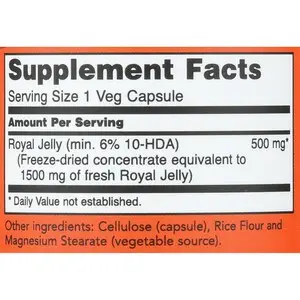 NOW FOODS Royal Jelly 1500mg 60 Capsules