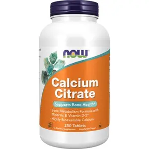 NOW FOODS Calcium Citrate 250 Tablets - One-color