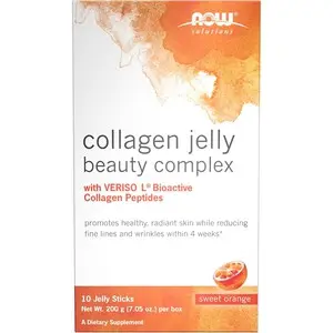 NOW FOODS Collagen Jelly Beauty Complex Sweet Orange 10 Packets - One-color