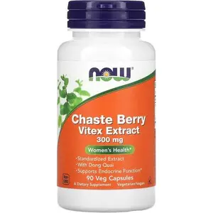NOW FOODS Chaste Berry Vitex Ext. 300mg 90 Capsules - One-color
