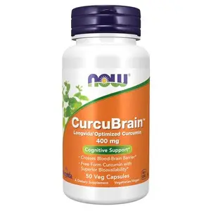 NOW FOODS Curcubrain 50 Capsules - One-color