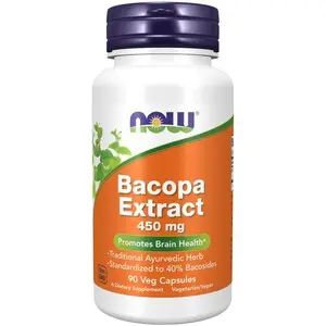 NOW FOODS Bacopa Extract 450 Mg 90 Capsules - One-color