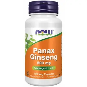 NOW FOODS Panax Ginseng 500mg 100 Capsules - One-color