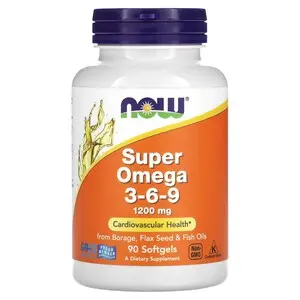 NOW FOODS Super Omega 3-6-9 1200mg 90 Softgels - One-color
