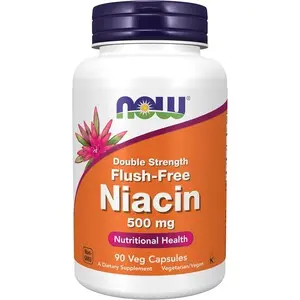 NOW FOODS Flush Free Niacin 500mg 90 Capsules - One-color