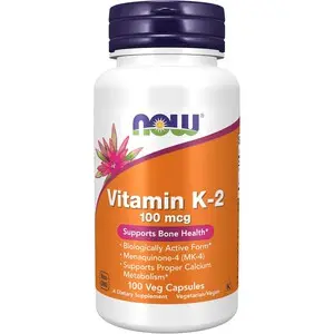 NOW FOODS Vitamin K-2 100mcg 100 Capsules - One-color