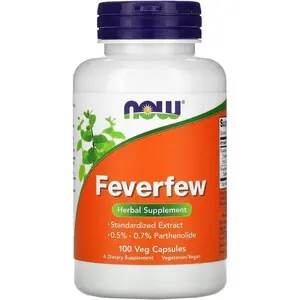 NOW FOODS Feverfew 400mg 100 Capsules - One-color
