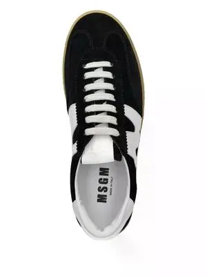 MSGM Panelled Low Top Sneakers - Black