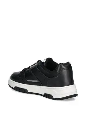 MSGM Panelled Leather Sneakers - Black