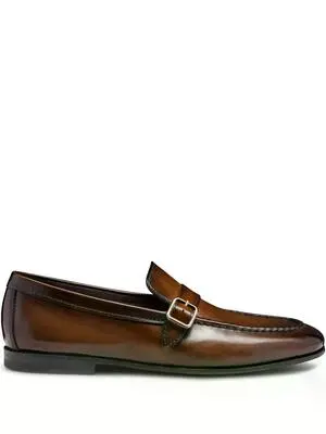 Santoni Buckled Leather Loafers