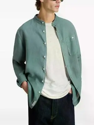 Woolrich Band-collar Button-up Shirt