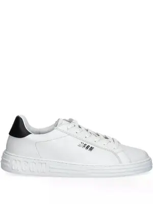 MSGM Logo-plaque Leather Sneakers