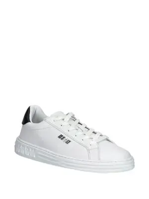 MSGM Logo-plaque Leather Sneakers