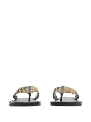 Burberry Check Pavilion Slides - Neutrals
