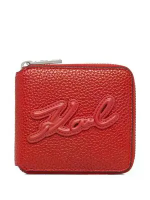 Karl Lagerfeld Leather Wallet - Red
