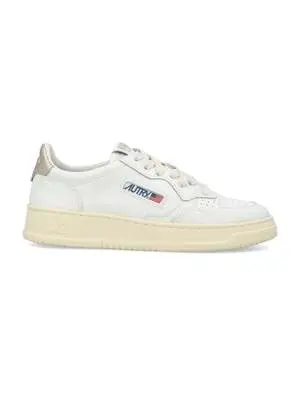 AUTRY Leather Medalist Low Sneakers - Bianco