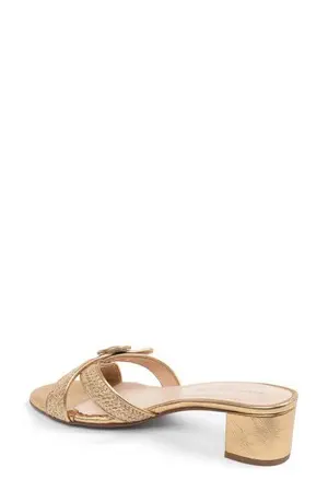 PATRICIA GREEN Geneva Raffia Slide Sandals