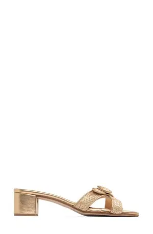 PATRICIA GREEN Geneva Raffia Slide Sandals