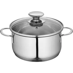 KUCHENPROFI Mini Stockpot W/ Glass Lid, 1.6 Qt - Silver