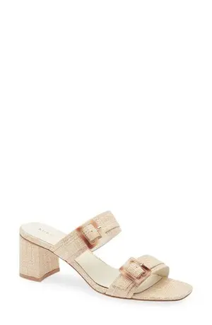 KOKO + PALENKI Raffia Slide Sandal