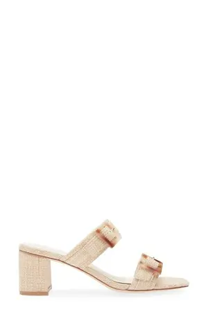 KOKO + PALENKI Raffia Slide Sandal