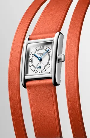 LONGINES Mini Dolcevita Strap Watch - Silver/ Orange