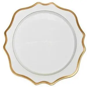 ANNA WEATHERLEY Anitque White Gold Charger Plate - White/gold