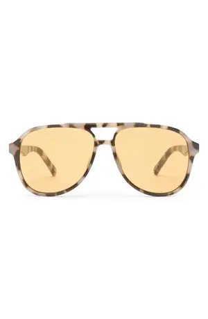 Le Specs Tragic Magic Aviator Sunglasses - Cookie Tort/mustard Mono