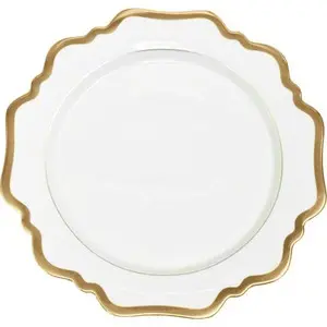 ANNA WEATHERLEY Anitque White Gold Salad Plate - White/gold