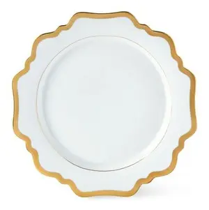 ANNA WEATHERLEY Anitque White Gold Dinner Plate - White/gold