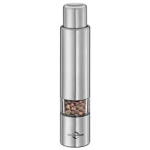 KUCHENPROFI Pepper Push Mill Grinder - Silver