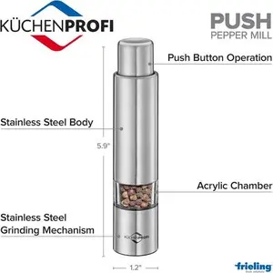 KUCHENPROFI Pepper Push Mill Grinder