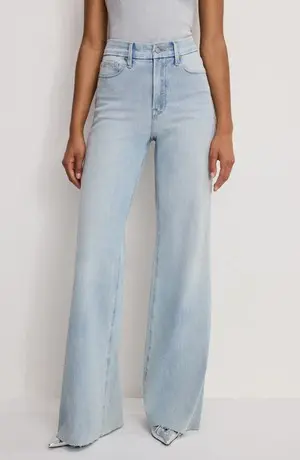 Good American Soft-tech Good Waist Palazzo Jeans - Indigo1145