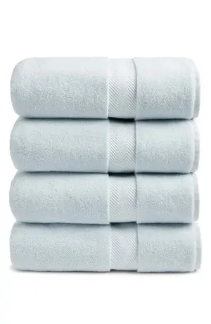 Nordstrom Organic Hydrocotton Set Of 4 Bath Towels $140 Value Blue Drift