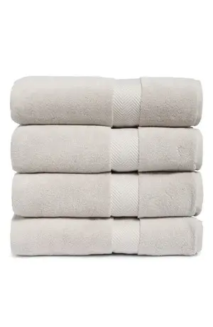 Nordstrom Organic Hydrocotton Set Of 4 Bath Towels $140 Value - Grey Vapor