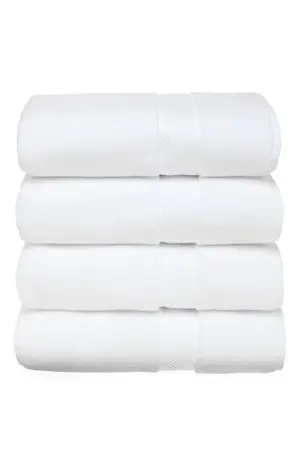 Nordstrom Organic Hydrocotton Set Of 4 Bath Towels $140 Value - White