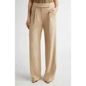 Veronica Beard Marbeau Wide-leg Pants - Stone Khaki